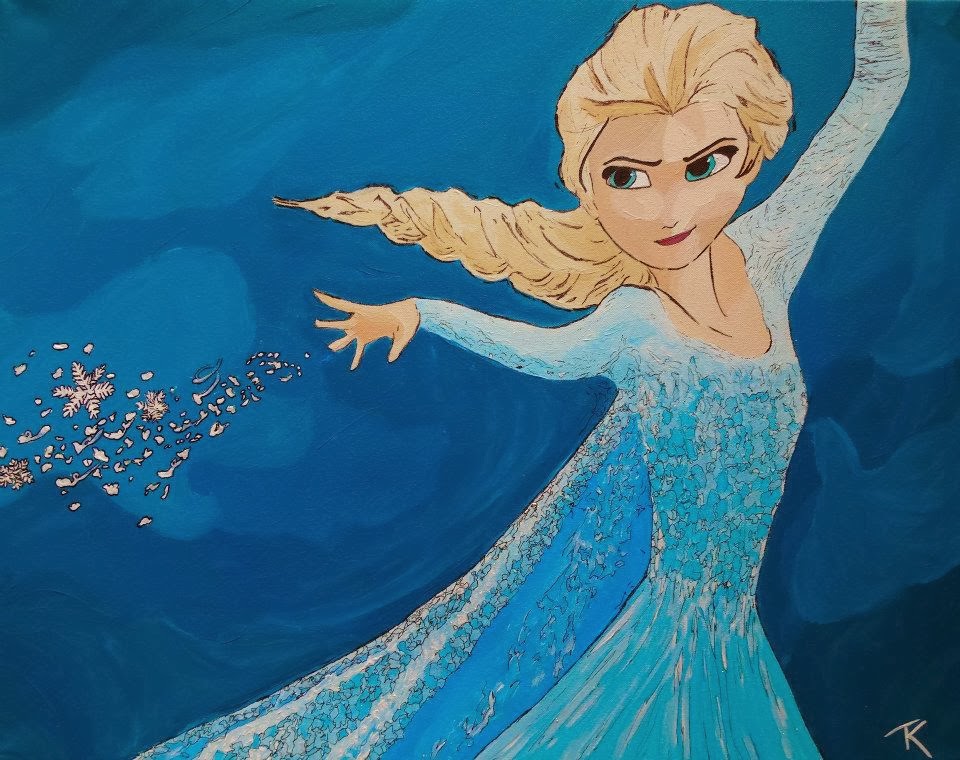 The Running Paintbrush: Elsa of Frozen & New Art Show